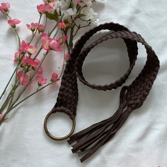 Accessories | Vintage Brown Wide Braided Belt | Poshmark